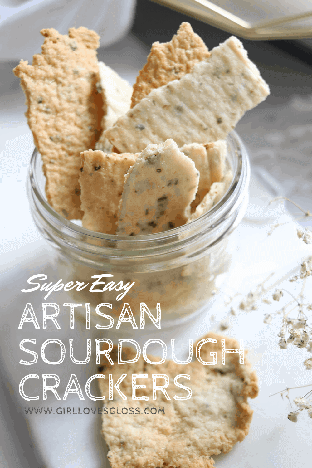 Sourdough Starter Cracker Recipe • Girl Loves Gloss