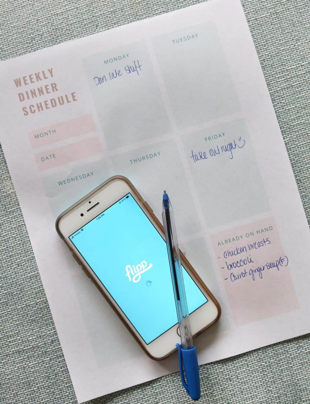 How I Weekly Meal Plan For Stress Free Dinners Free Weekly Planner